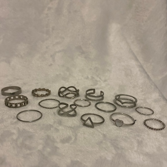 Jewelry | Silver Rings Bundle | Poshmark